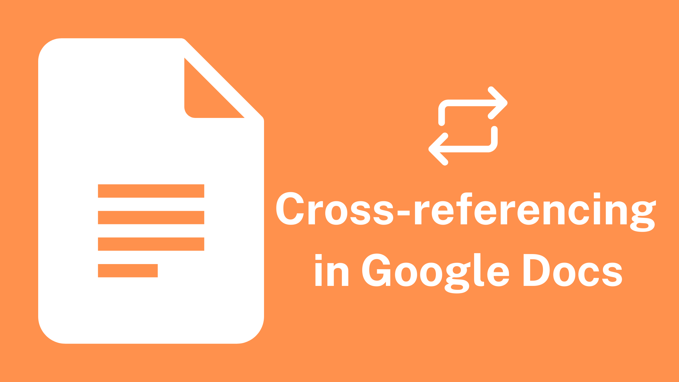 Cross referencing In Google Docs