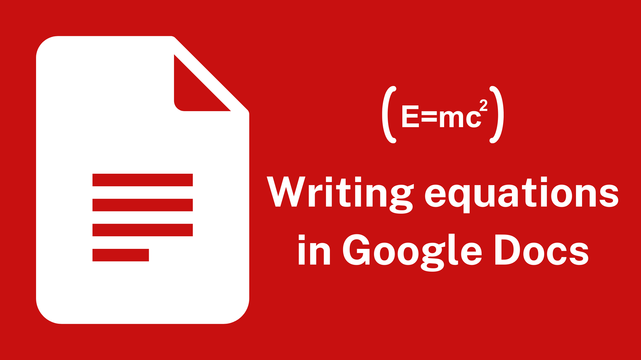 Writing Equations In Google Docs