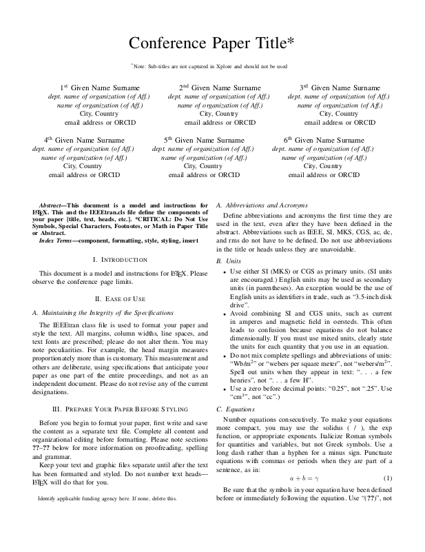 Ani Olma Yonga Patlamak Ieee Conference Latex Template Meyve Sevecen Tenzil